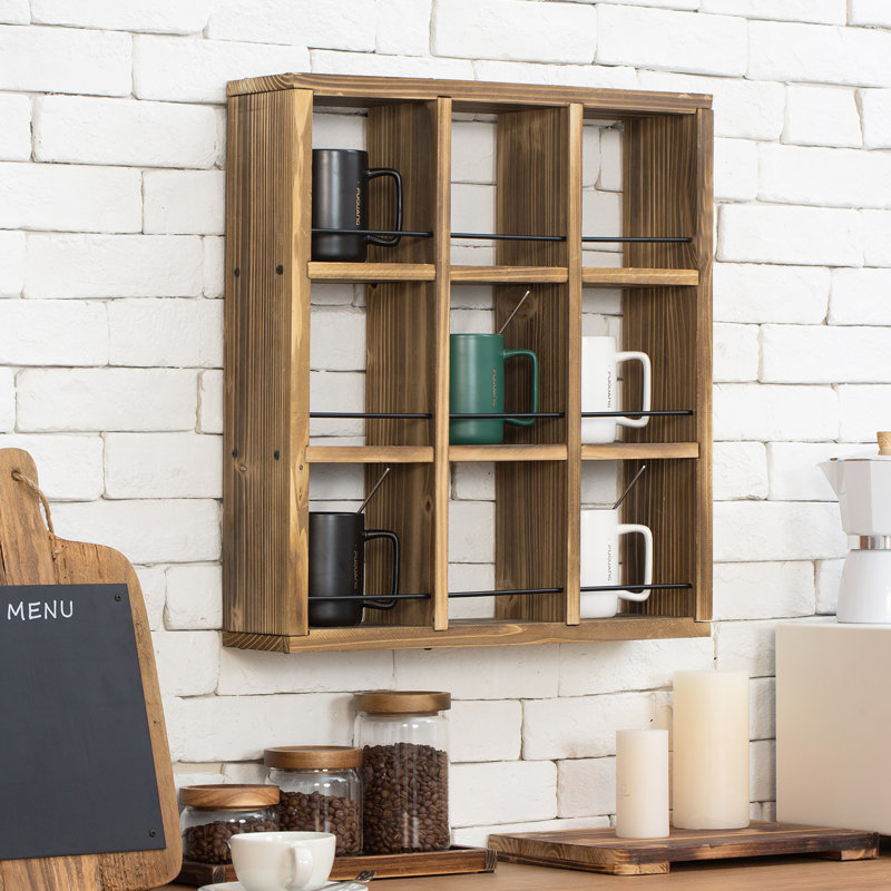 Coffee cup shelves store